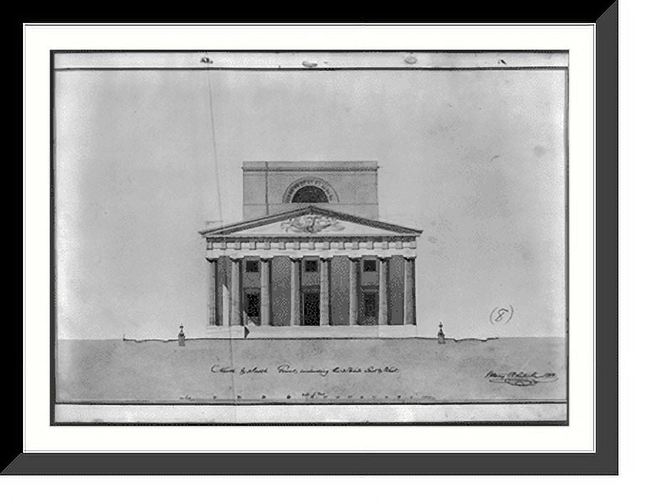 Historic Framed Print, [Bank building (2nd Bank of the United States ...