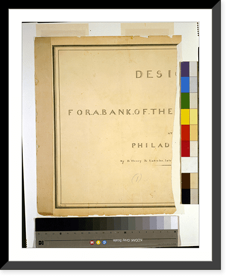 Historic Framed Print, [Bank building (2nd Bank of the United States ...