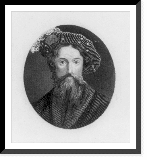 Historic Framed Print, [Bank note vignette of Christopher Columbus ...