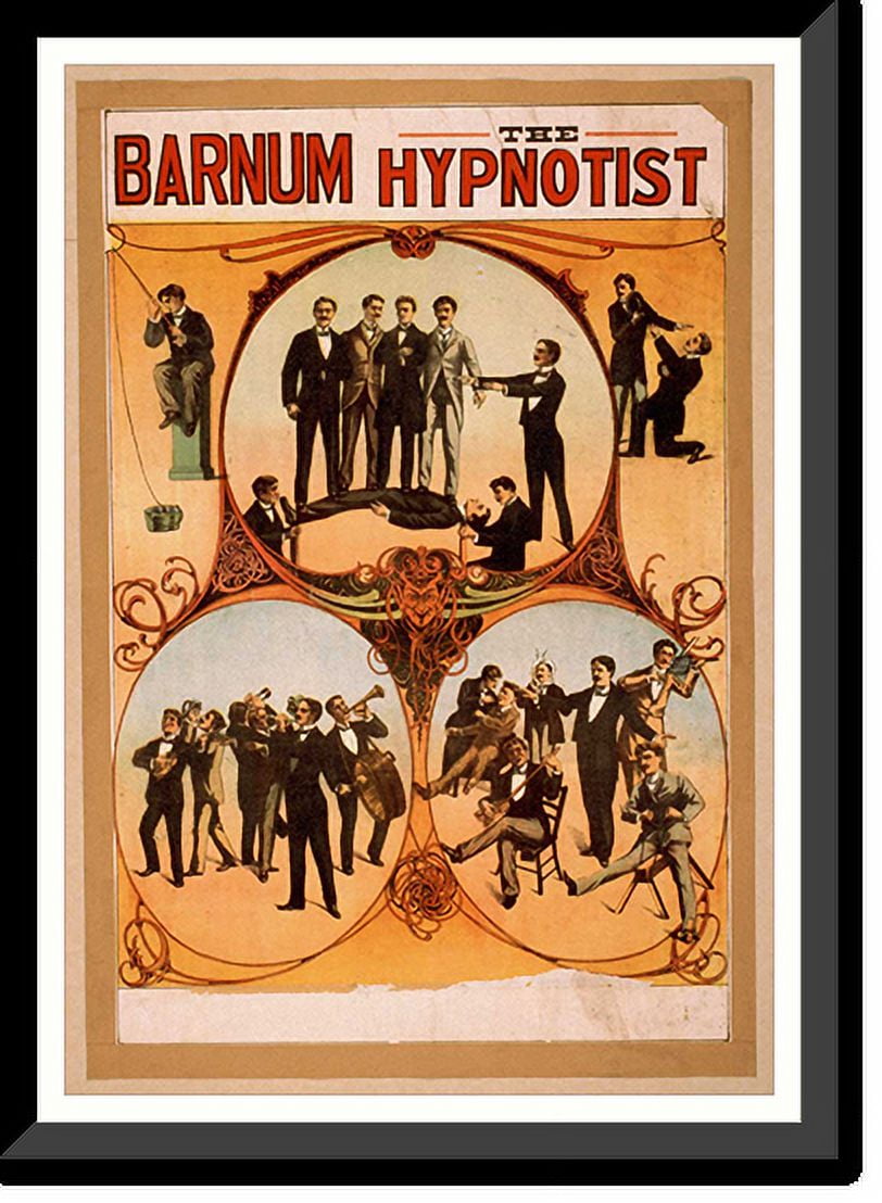 Historic Framed Print, Barnum the hypnotist, 17-7/8" x 21-7/8 ...