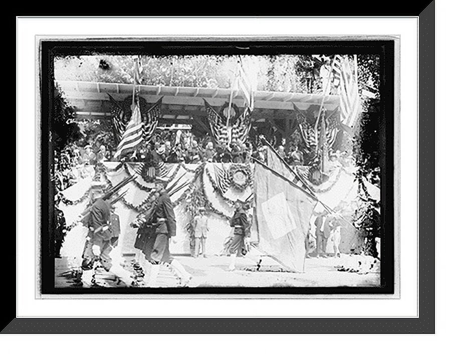 Historic Framed Print, Barry statue unveiling, 1917? - 4, 17-7/8" x 21 ...