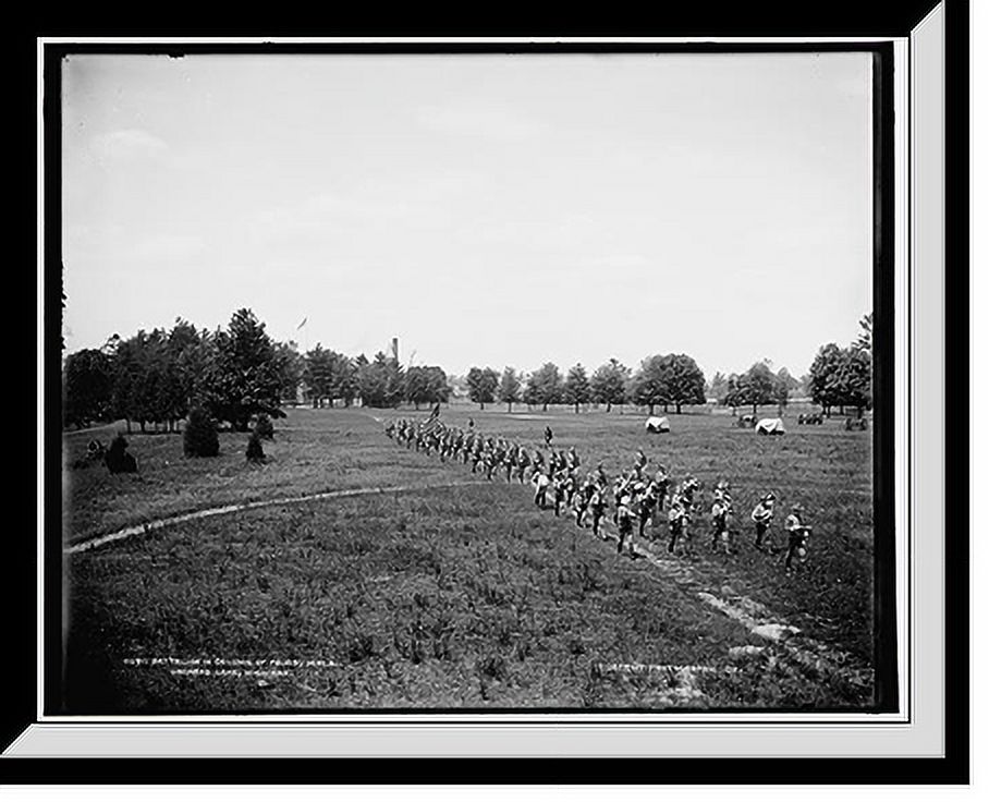 Historic Framed Print, Battalion in column of fours, M.M.A., Orchard ...