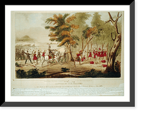 Historic Framed Print, Battle of the Thames and the death of Tecumseh ...