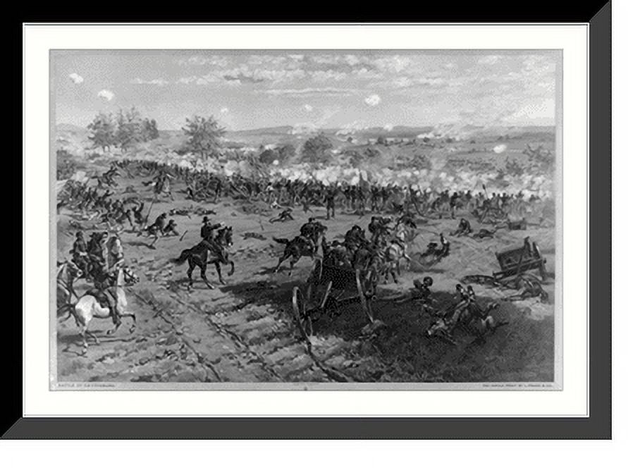 Historic Framed Print, Battle of Gettysburg, 17-7/8" x 21-7/8" - Walmart.com