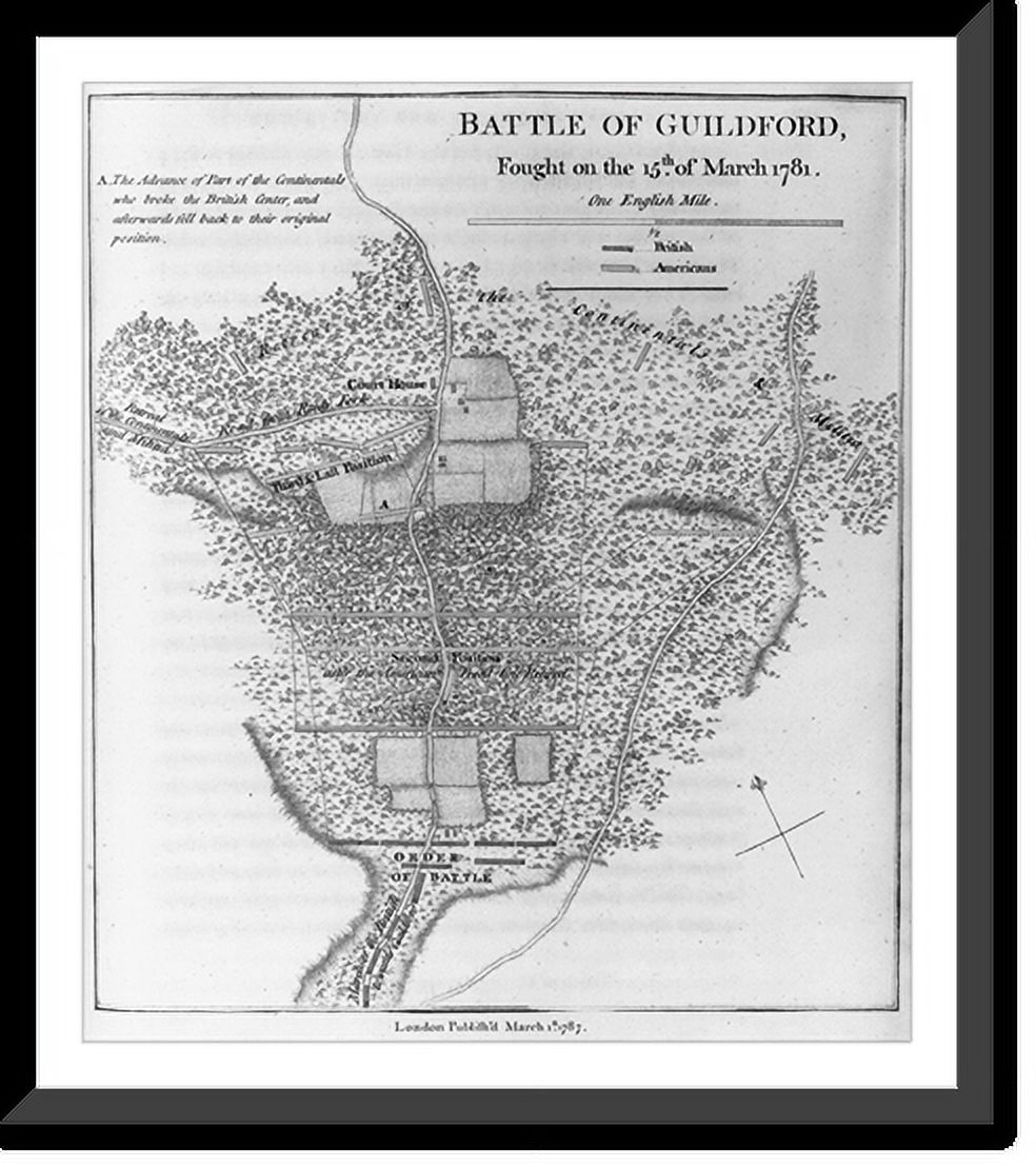 Historic Framed Print, Battle of Guildford [Guildford Courthouse, N.C ...
