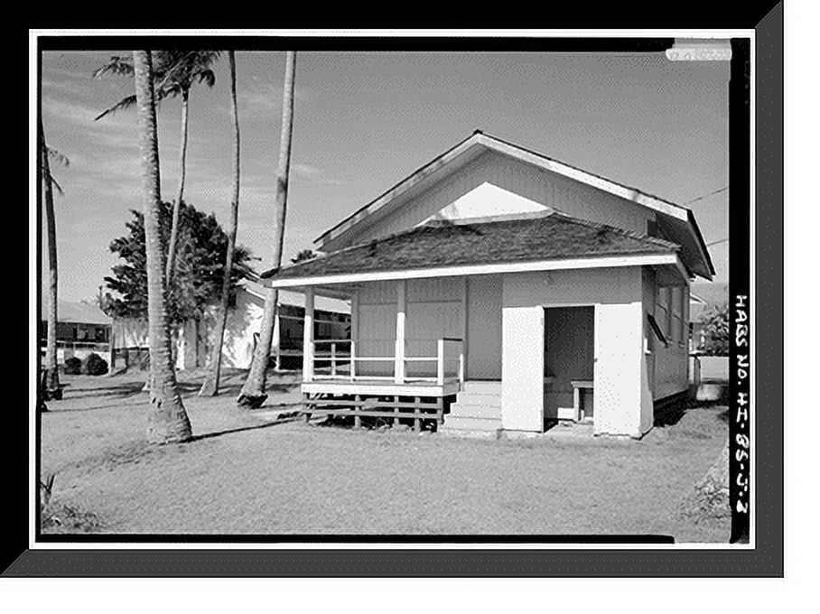Historic Framed Print, Bay View Home, Building No. 8, Moloka'i Island ...