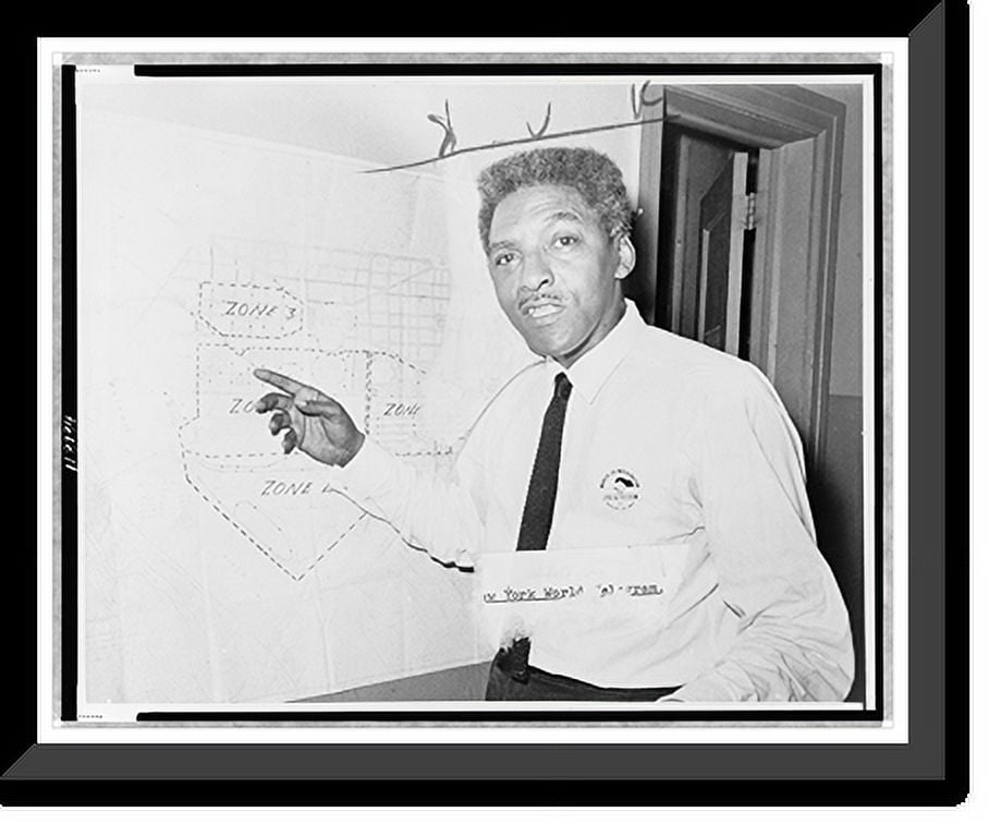 Historic Framed Print, [Bayard Rustin, half-length portrait, facing ...