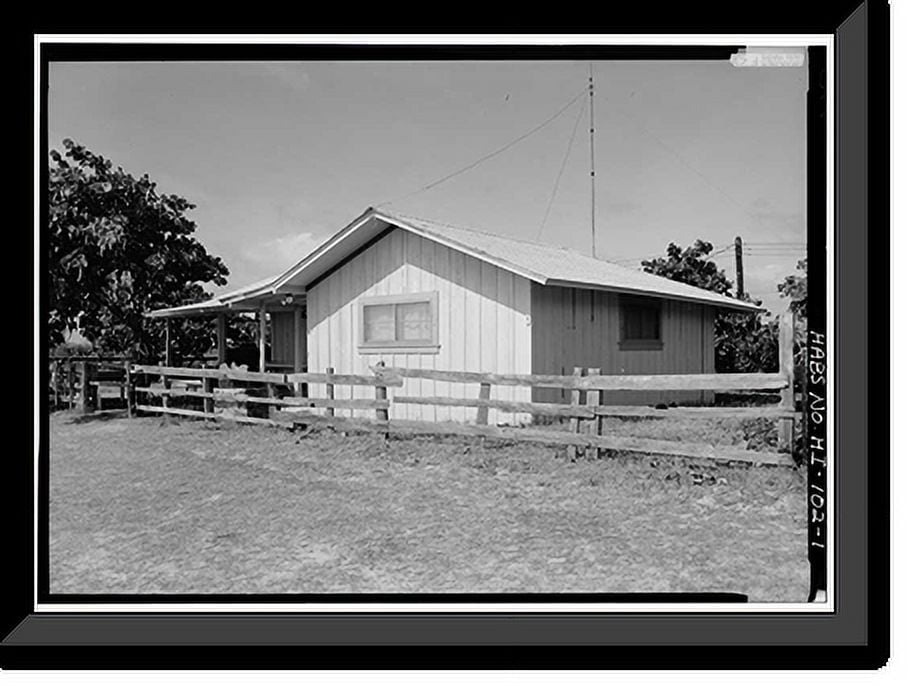 Historic Framed Print, Beach House, Building No. 695, Airport Road ...