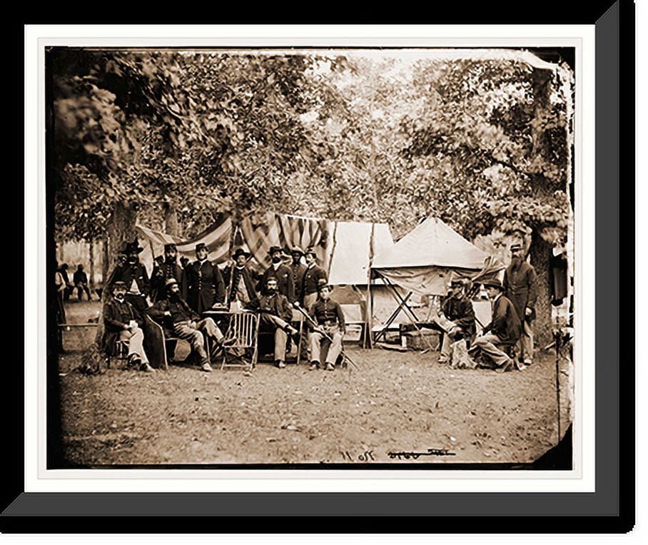 Historic Framed Print, Bealton Virginia. Regimental staff 93d New York ...