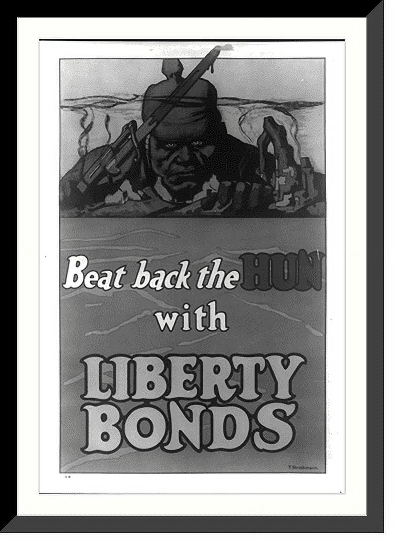 Historic Framed Print, Beat back the hun with liberty bonds.F ...