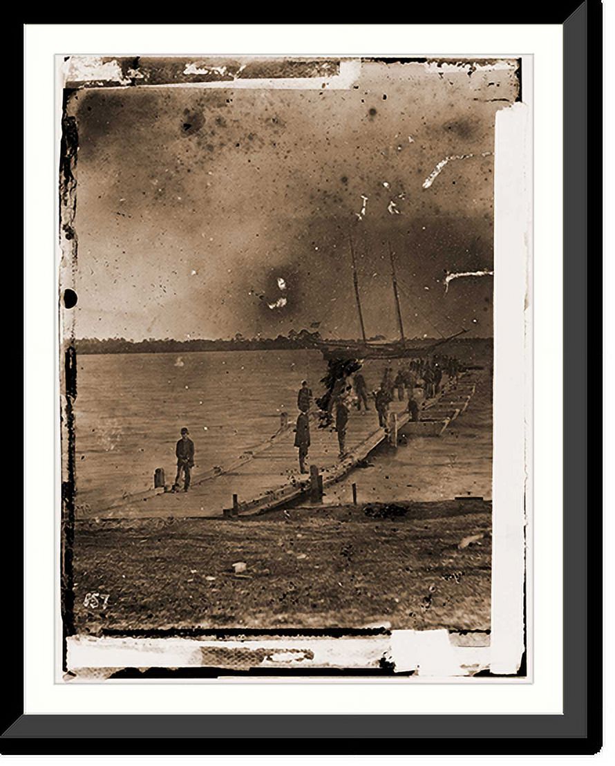 Historic Framed Print, Beaufort South Carolina. Erecting pontoon bridge ...