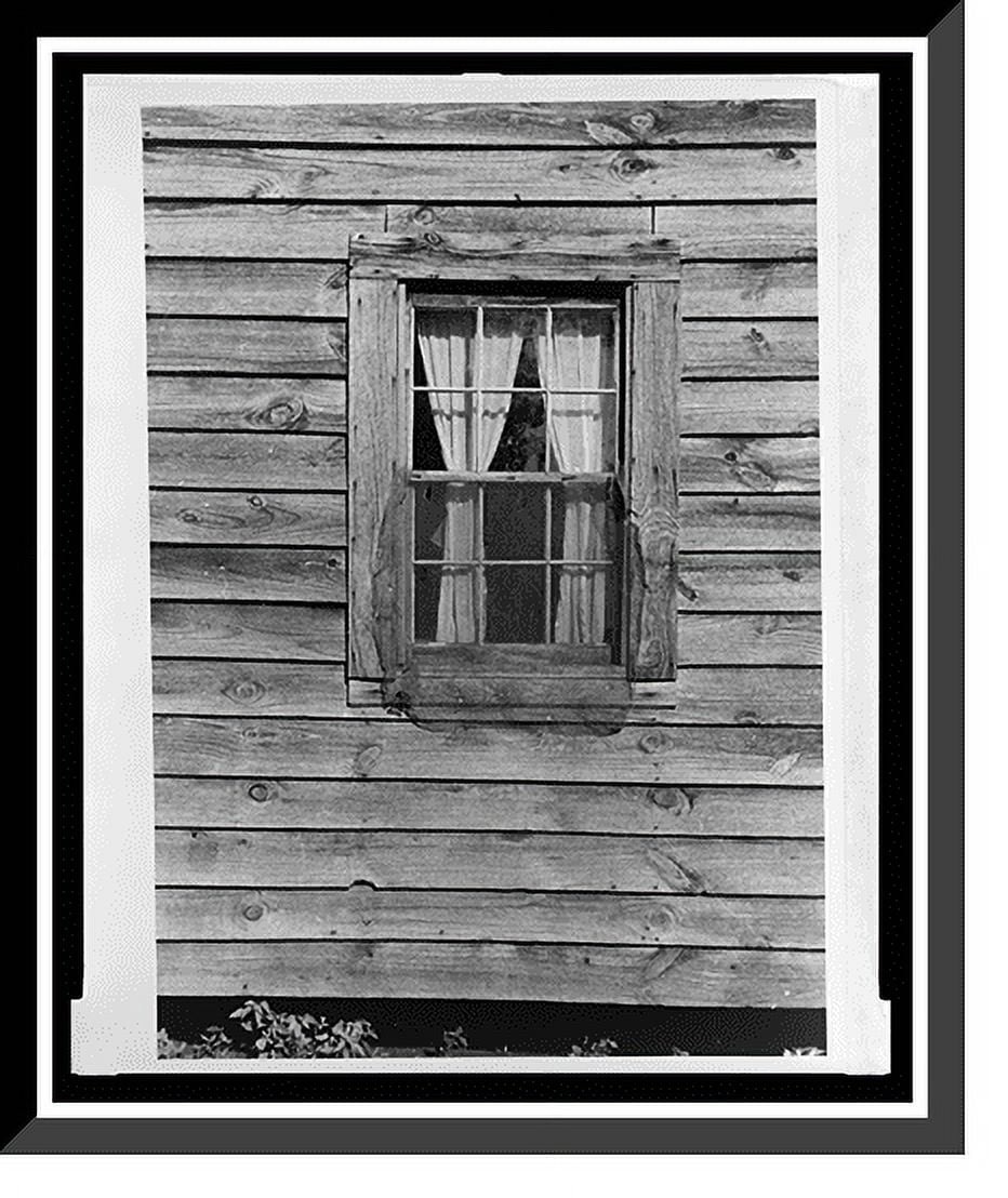 Historic Framed Print, Bedroom window of Bud Fields' home, Hale County, Alabama, 17-7/8" x 21-7/ ...