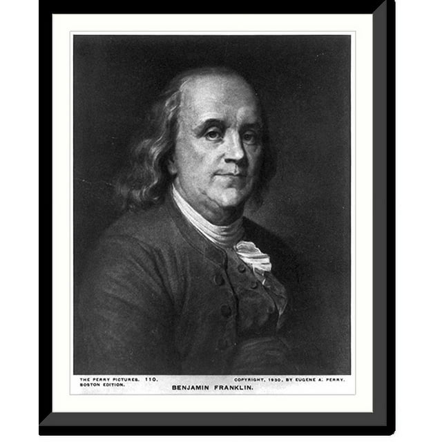 Historic Framed Print, [Benjamin Franklin, 1706-1790, head and ...