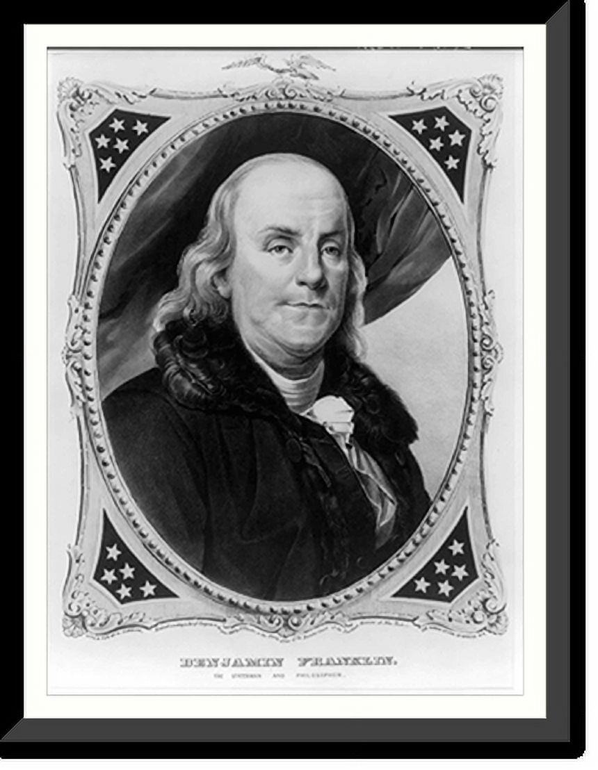 Historic Framed Print, Benjamin Franklin: The statesman and philosopher ...