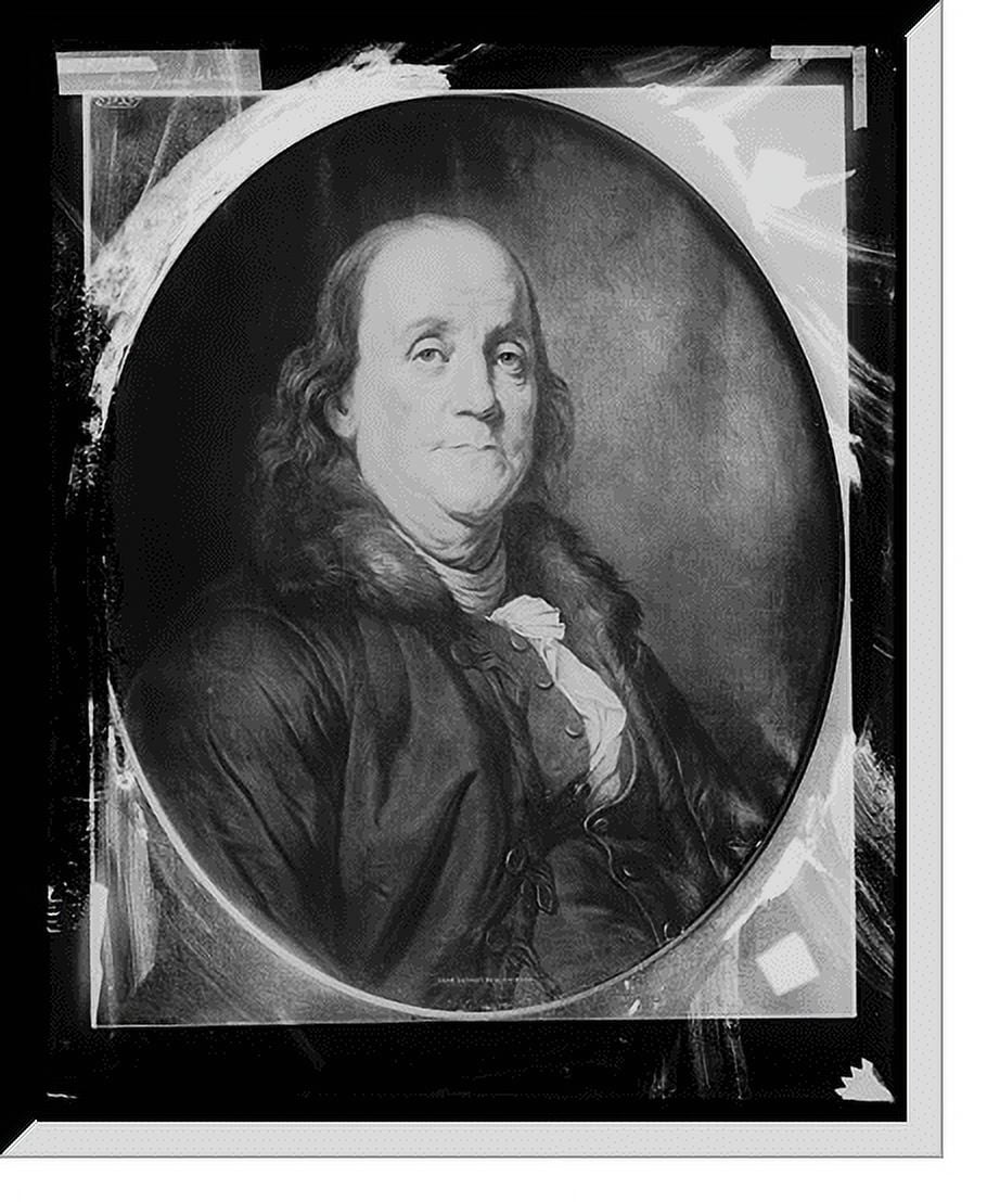 Historic Framed Print, [Benjamin Franklin, head and shoulders portrait ...
