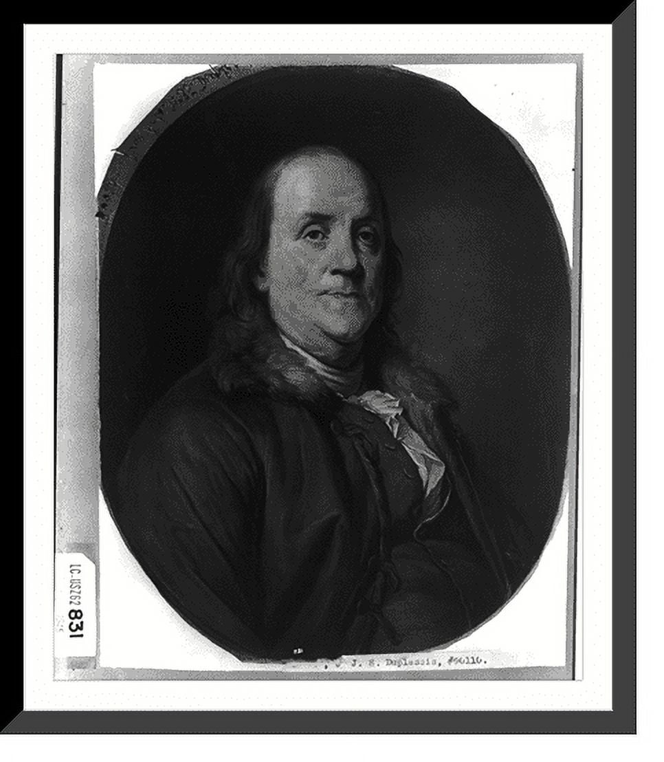 Historic Framed Print, [Benjamin Franklin, head-and-shoulders portrait ...