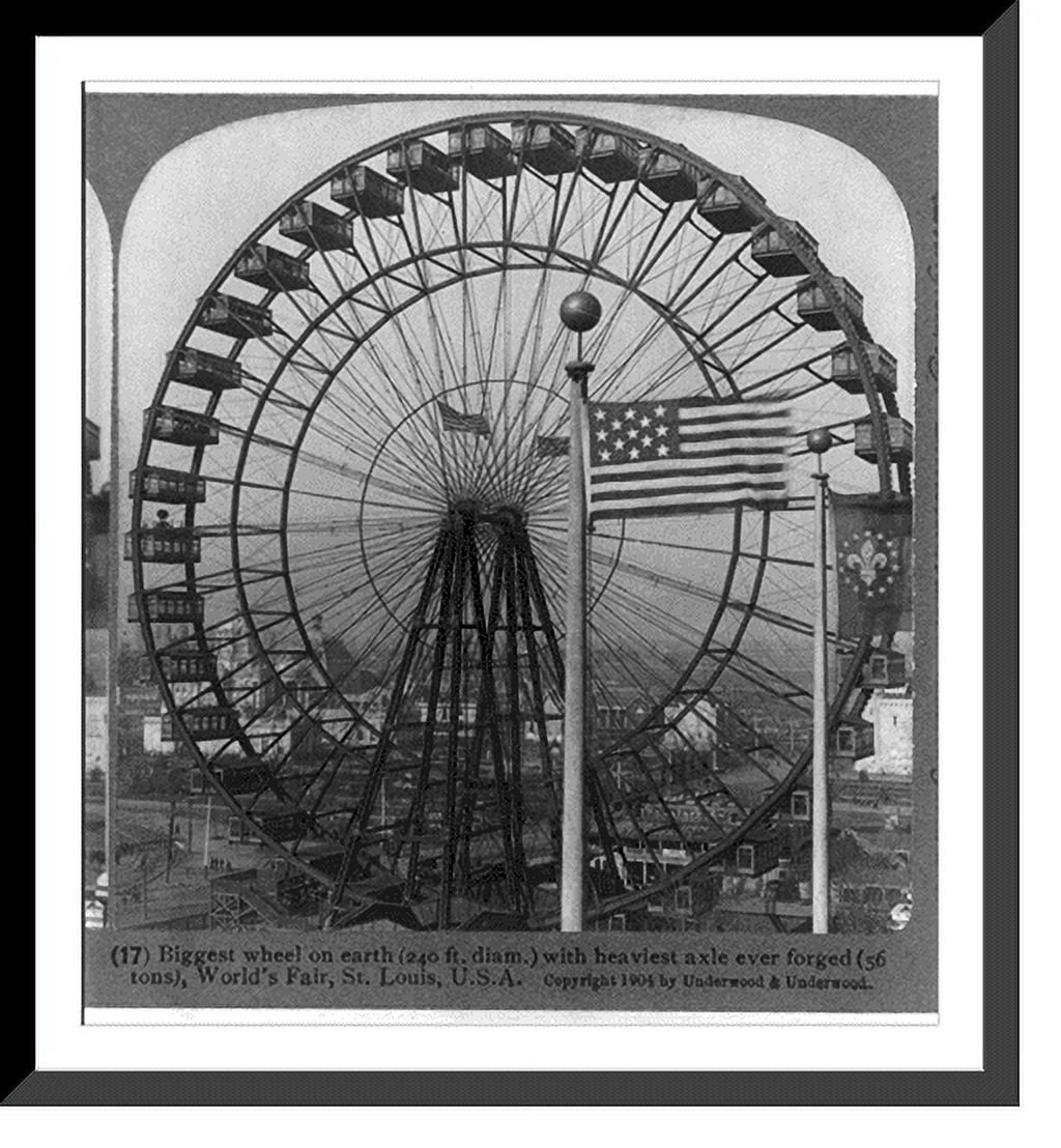 Historic Framed Print, Biggest wheel on earth (240 ft. diam.) with ...