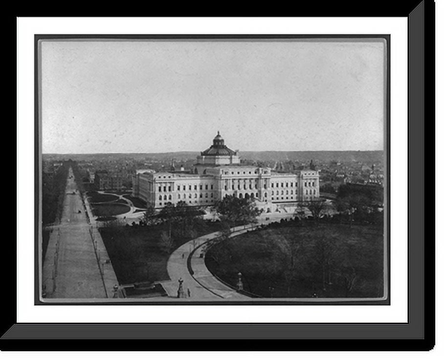 Historic Framed Print, [Bird's-eye view of the Jefferson Building of ...