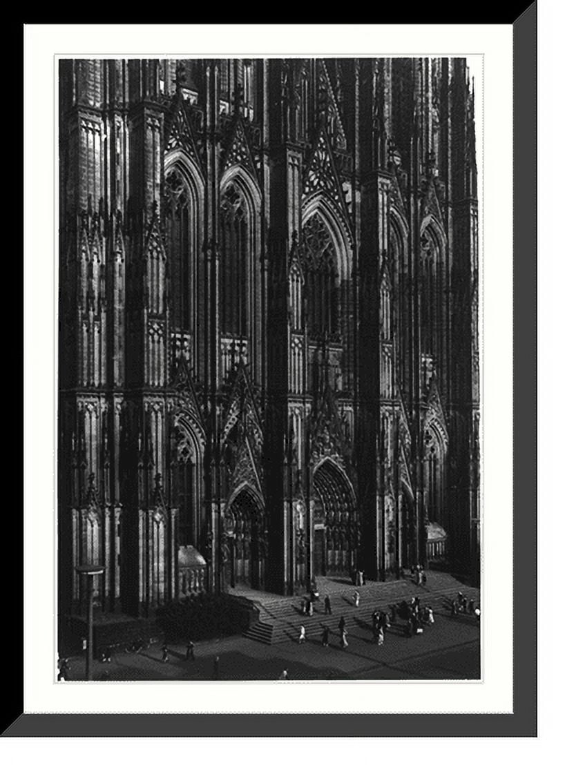 Historic Framed Print, [Bird's-eye view of the front exterior of the ...