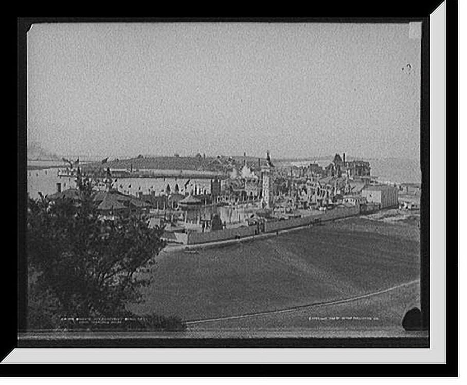 Historic Framed Print, Birdseye view, Nantasket Beach, Mass., from ...