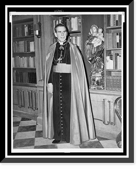 Historic Framed Print, [Bishop Fulton J. Sheen, full-length portrait ...