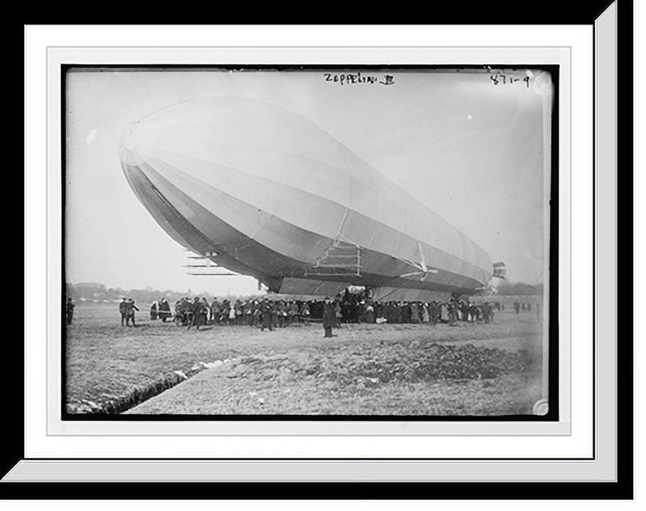 Historic Framed Print, Blimp, Zeppelin No. 3, on ground - 2, 17-7/8" x ...