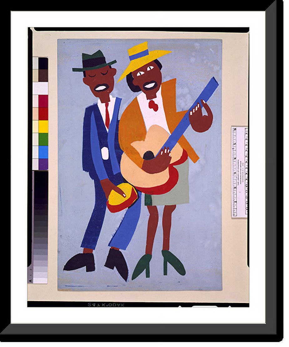 Historic Framed Print, Blind singer, 17-7/8" x 21-7/8" - Walmart.com