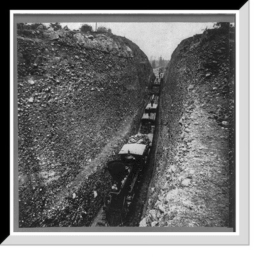 Historic Framed Print, Bloomer Cut near Auburn. 800 feet long and 63 ...