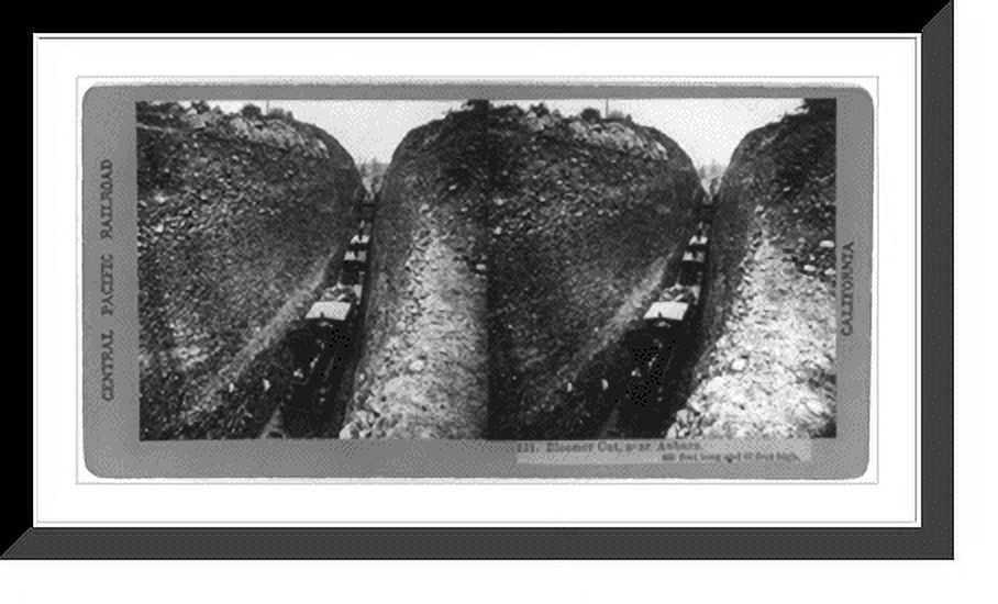 Historic Framed Print, Bloomer Cut, near Auburn. 800 feet long and 63 ...