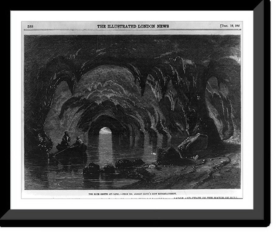 Historic Framed Print, Blue Grotto at Capri"", 17-7/8" x 21-7/8 ...