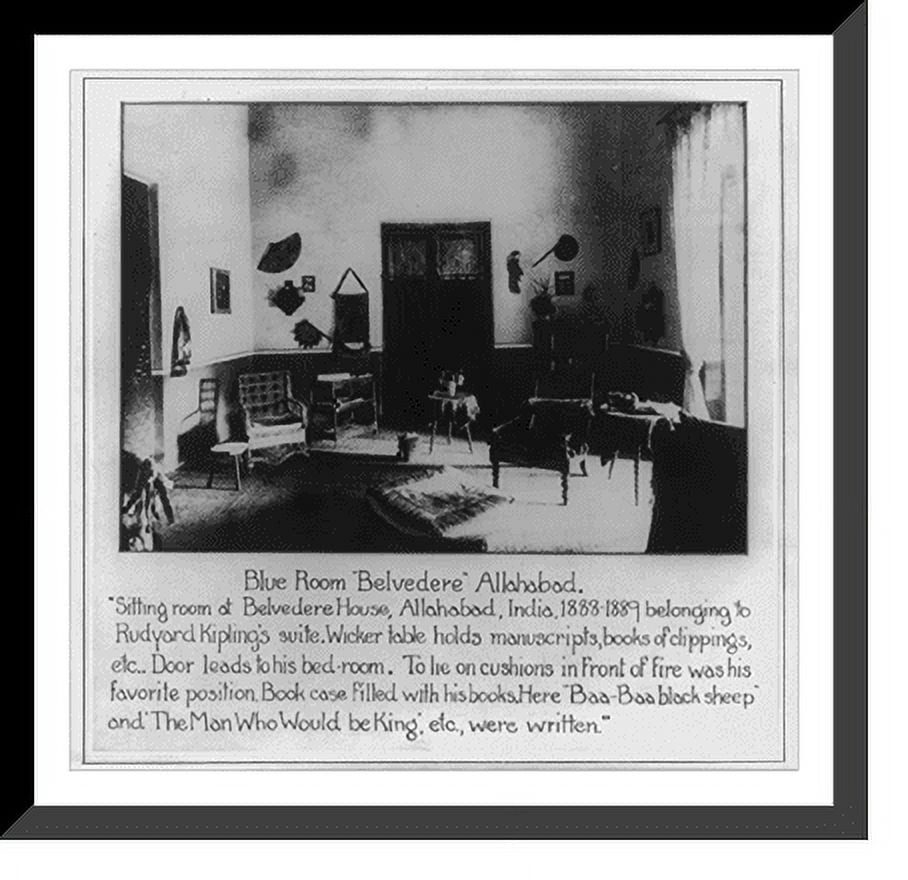Historic Framed Print, Blue Room Belvedere Historic Framed Print, Blue Room Belvedere