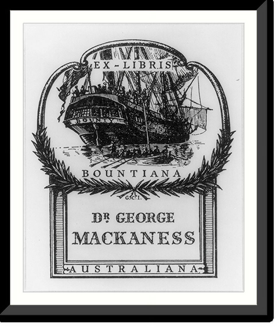 Historic Framed Print, The Bountiana" bookplate, reproduced from the ...