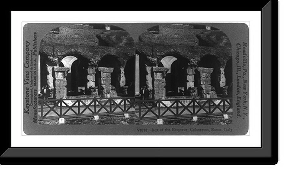 Historic Framed Print, Box of the Emperor, Colosseum, Rome, Italy, 17-7 ...