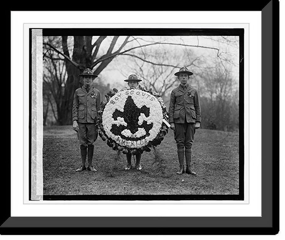 Historic Framed Print, Boy Scout wreath, 17-7/8" x 21-7/8" - Walmart.com