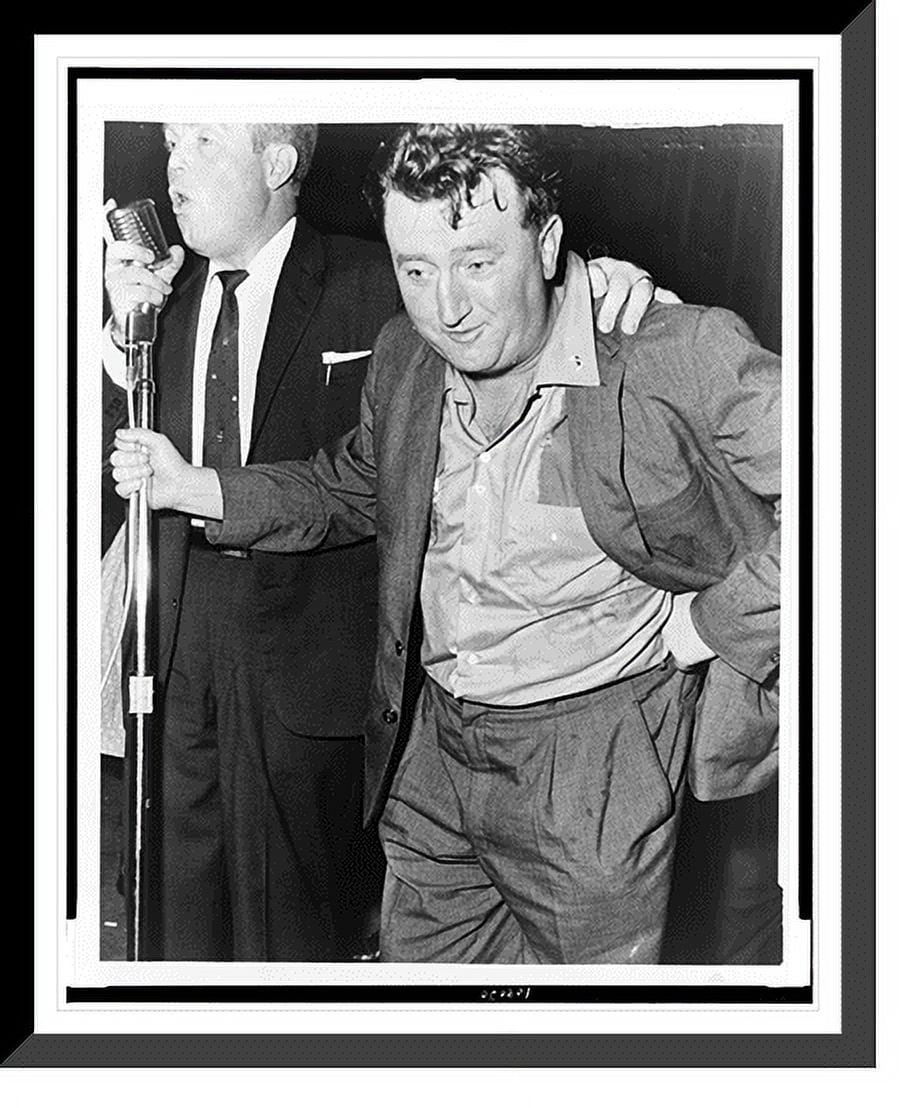 Historic Framed Print, Brendan Behan being asked to sing again at the ...