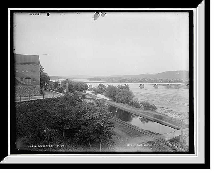 Historic Framed Print, Bridge at Berwick, Pa., 17-7/8" x 21-7/8 ...