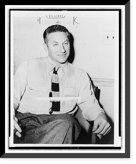 Historic Framed Print, [Budd Schulberg, three-quarter length portrait ...