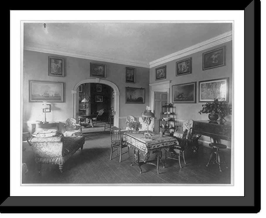 Historic Framed Print, [Building interiors: parlor - Wye House. Talbot ...