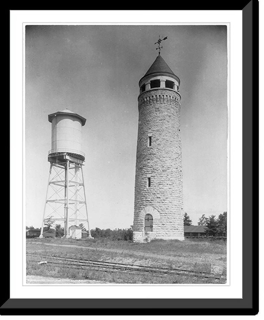 Historic Framed Print, Burlington, Vt.: Water tower, Fort Ethan Allen ...
