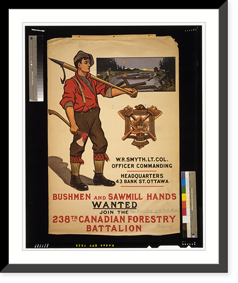 Historic Framed Print, Bushmen and sawmill hands wanted. Join the 238th ...