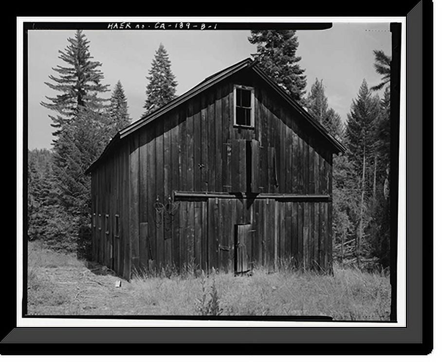 Historic Framed Print, Butt Valley Dam, Gate Tender's Barn, Butt Valley ...