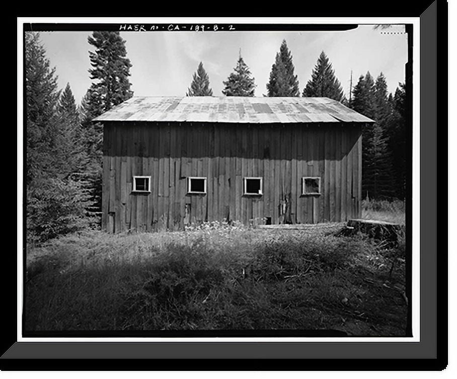 Historic Framed Print, Butt Valley Dam, Gate Tender's Barn, Butt Valley ...