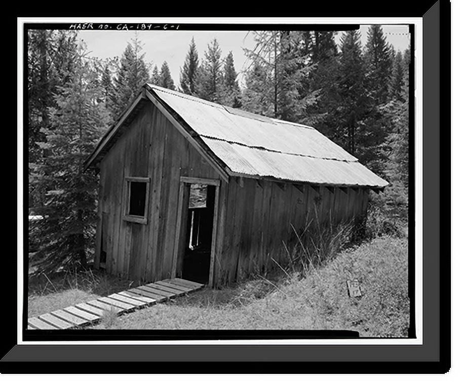 Historic Framed Print, Butt Valley Dam, Gate Tender's Shed, Butt Valley ...