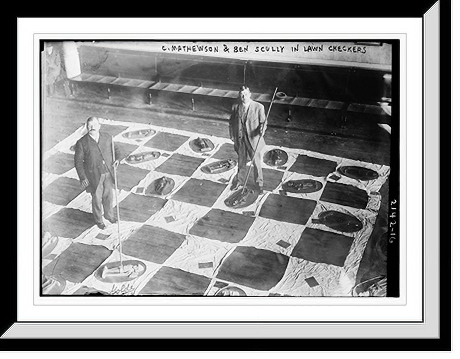 Historic Framed Print, C. Mathewson and Ben Scully in lawn checkers, 17 ...