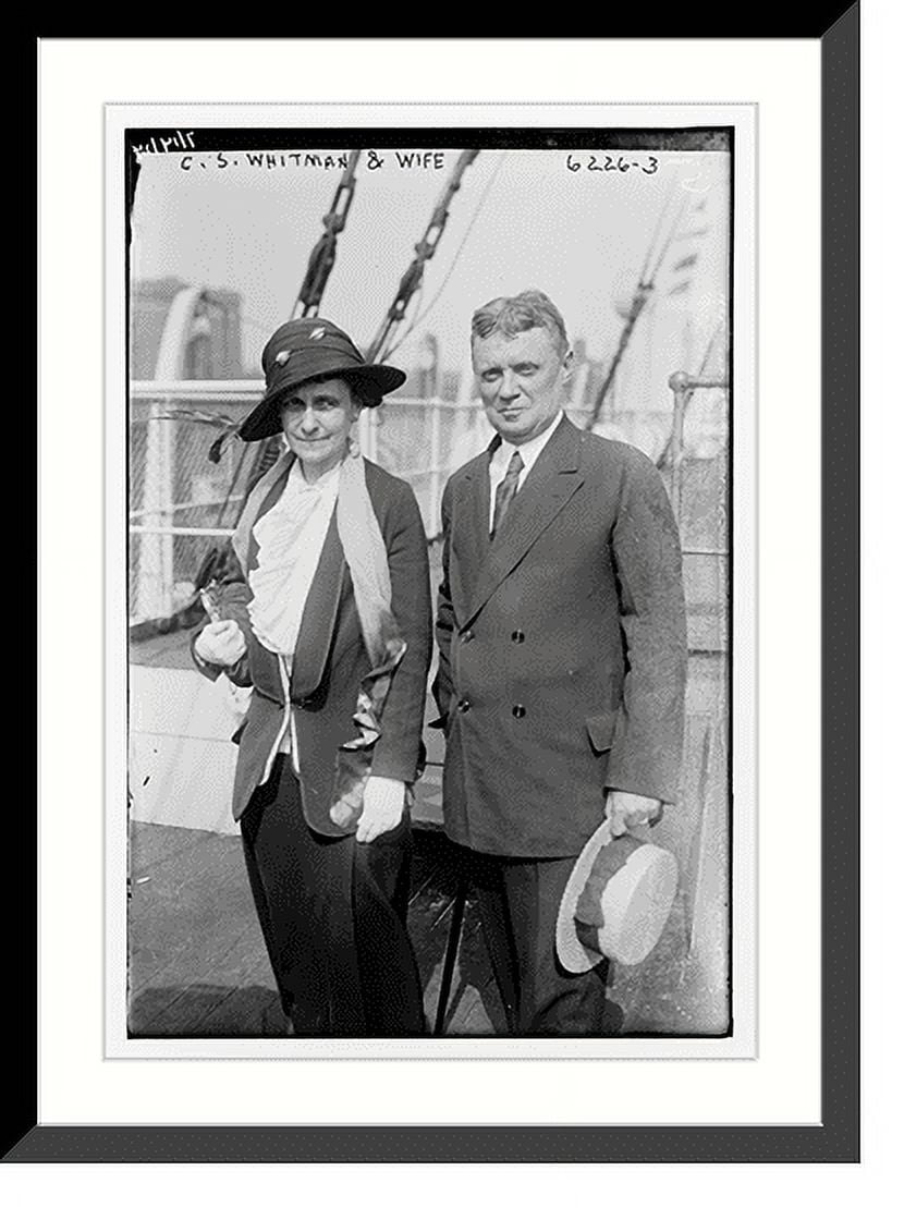 Historic Framed Print, C.S. Whitman & wife, 17-7/8" x 21-7/8" - Walmart.com