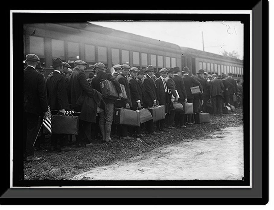 Historic Framed Print, CAMP MEADE #1 ARRIVAL OF DRAFTED MEN, 17-7/8 Historic Framed Print, CAMP MEADE #1 ARRIVAL OF DRAFTED MEN, 17-7/8
