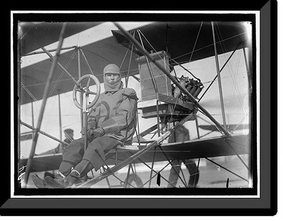 Historic Framed Print, CURTISS AIRPLANE. McCURDY, J.A.D., AVIATOR, 17-7 ...
