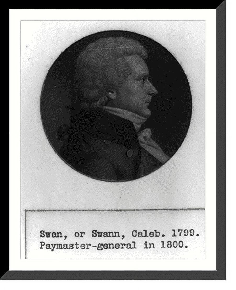 Historic Framed Print, [Caleb Swan, head-and-shoulders portrait, right ...