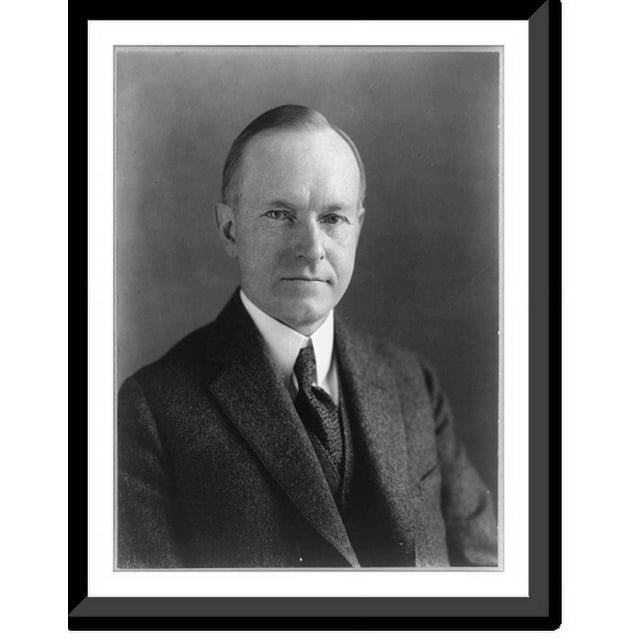 Historic Framed Print, [Calvin Coolidge, head-and-shoulders portrait ...