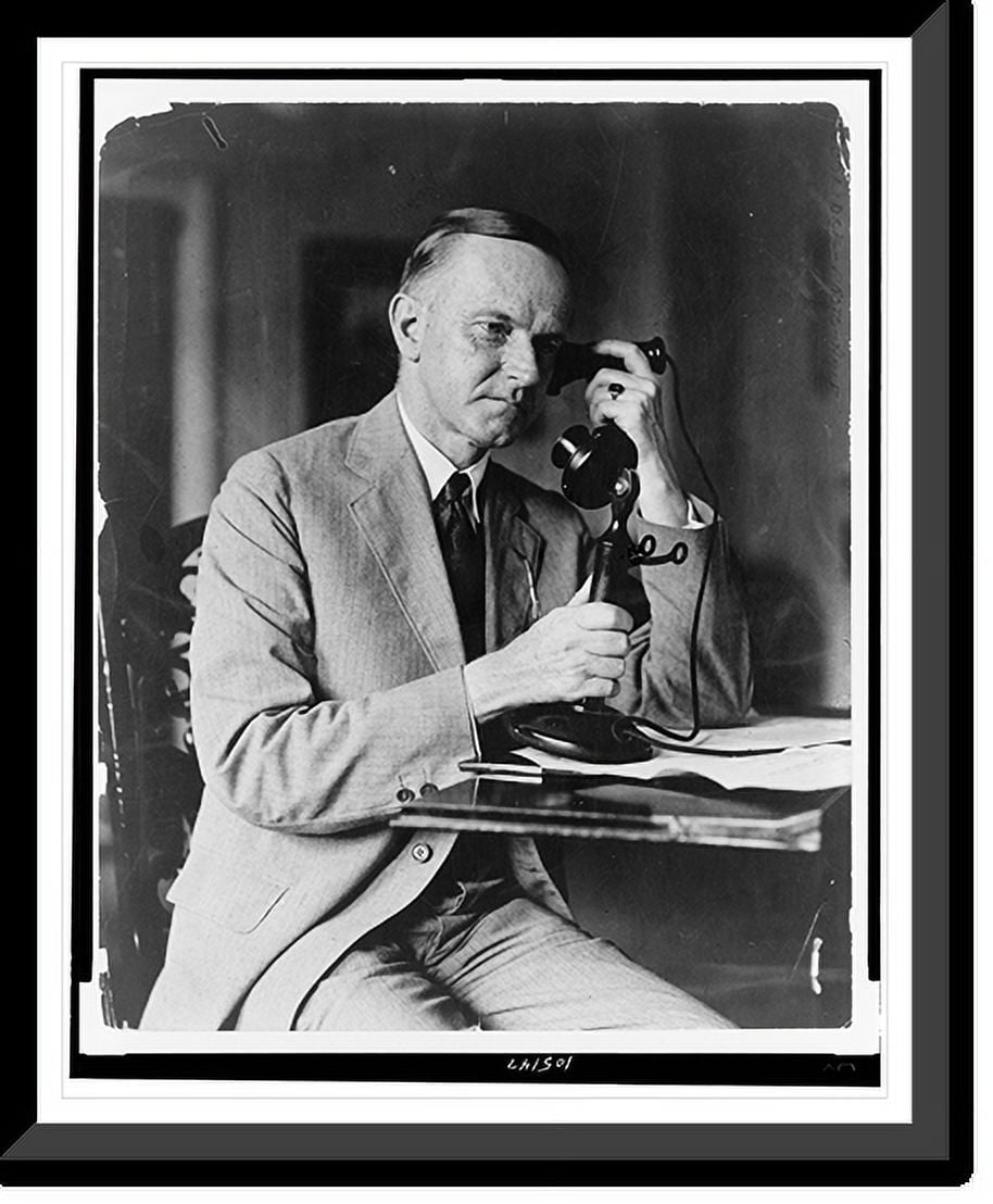 Historic Framed Print, [Calvin Coolidge, three-quarter length portrait ...